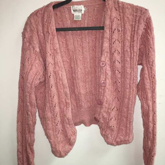 Vintage | Sweaters | Vintage Dusty Rose Colored Cardigan S | Poshmark